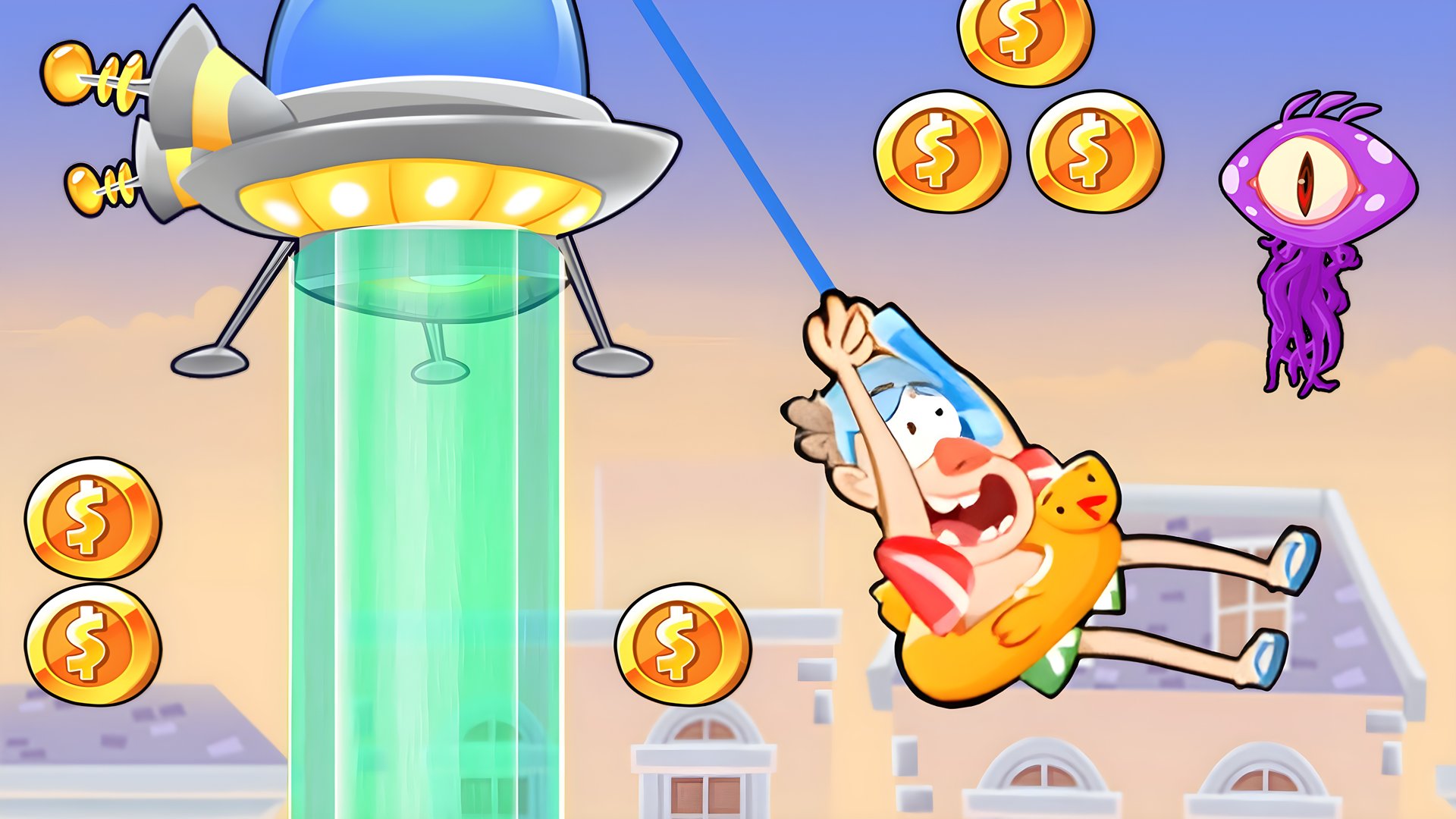 Alien Chase: Swing and Fly – jetzt kostenlos online spielen!