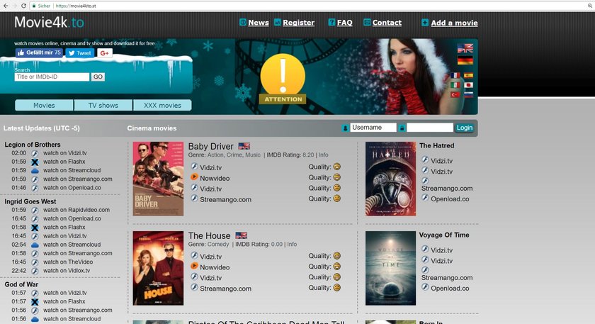 Movie4k & Alternativen: Vorsicht bei diesen Streaminganbietern!